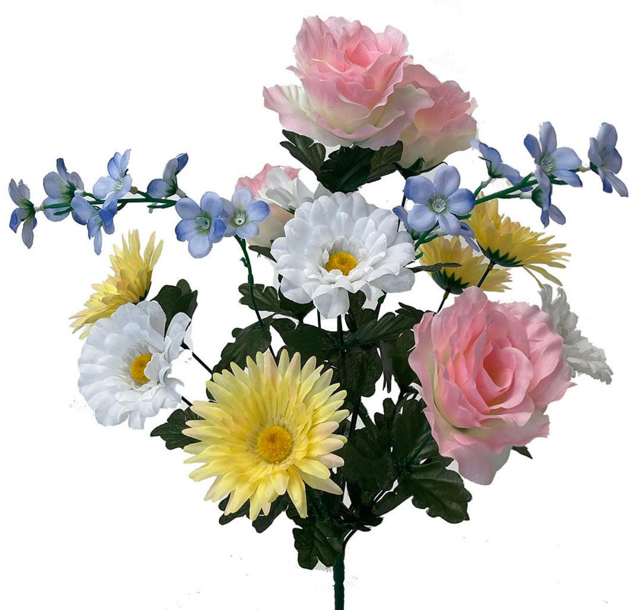 Dakota Fields Pastel Colors Roses And Daisies Bunch Artificial Flower ...