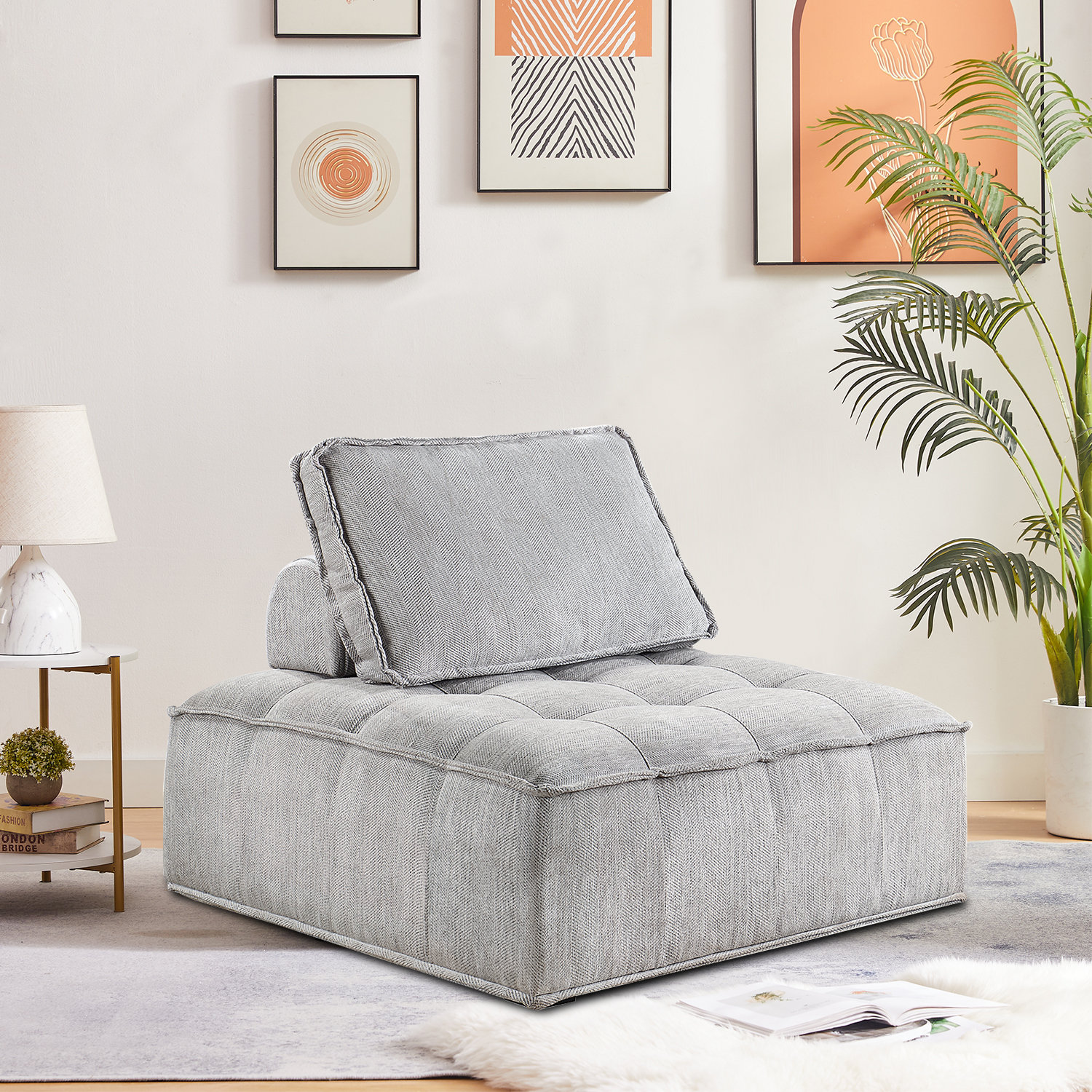 Latitude Run® Contemporary Minimalist Design Upholstered Waiting Room ...