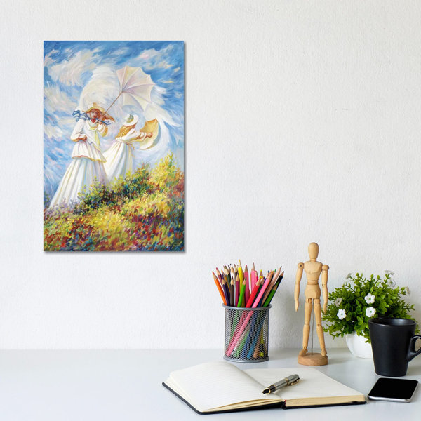 ClassicLiving Monet Windy Day by Oleg Shupliak - Wrapped Canvas Gallery ...