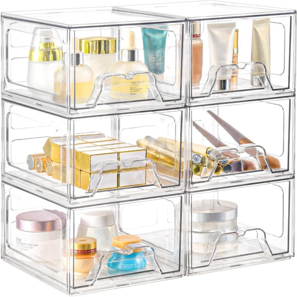 Rebrilliant Storage Drawers, Stackable, Acrylic Bathroom Makeup ...