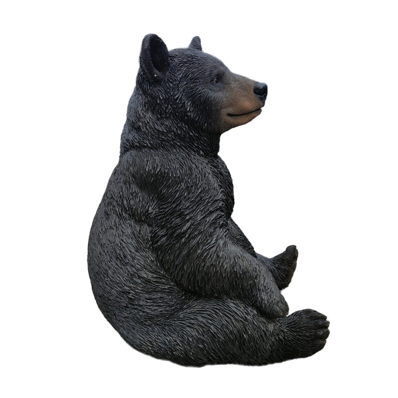Hi-Line Gift Ltd. Onyx Guardian: Majestic Black Polyresin Sitting Bear ...