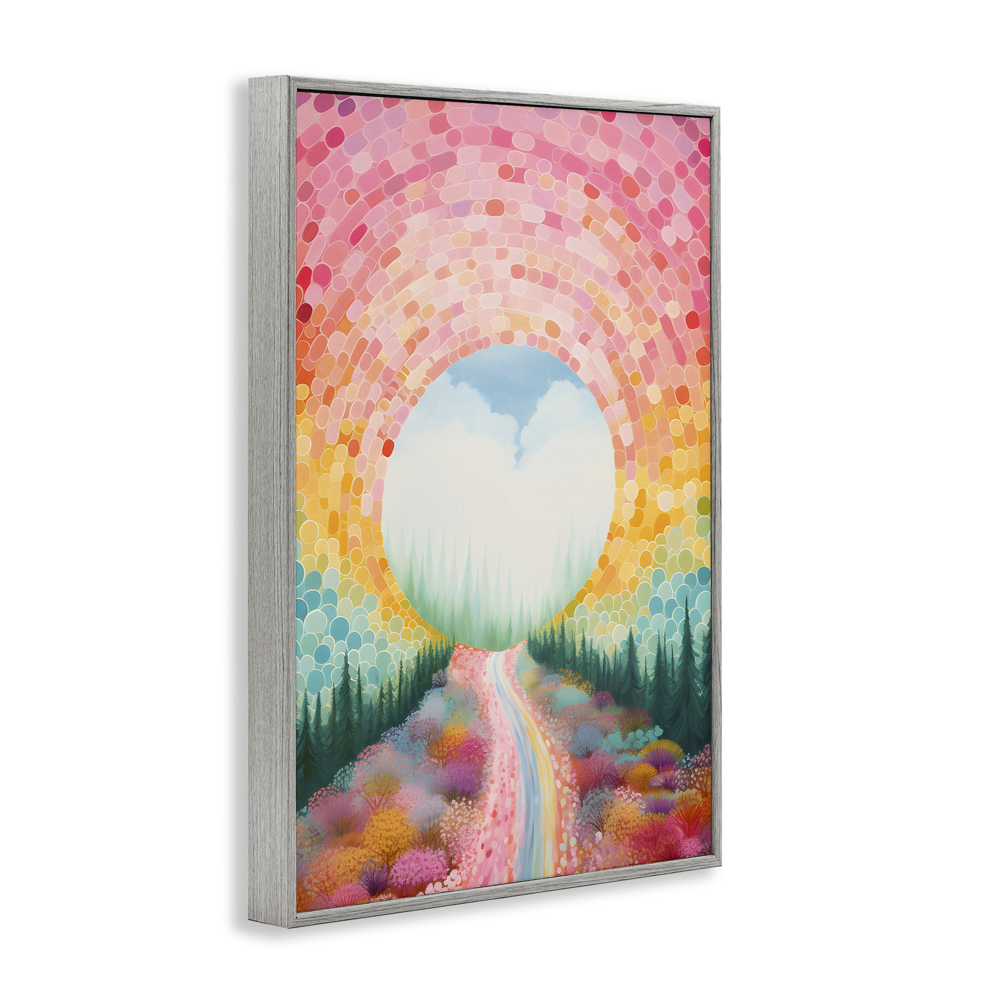 Dakota Fields Geometric Road Path Framed Giclee Art by Petal Prints ...