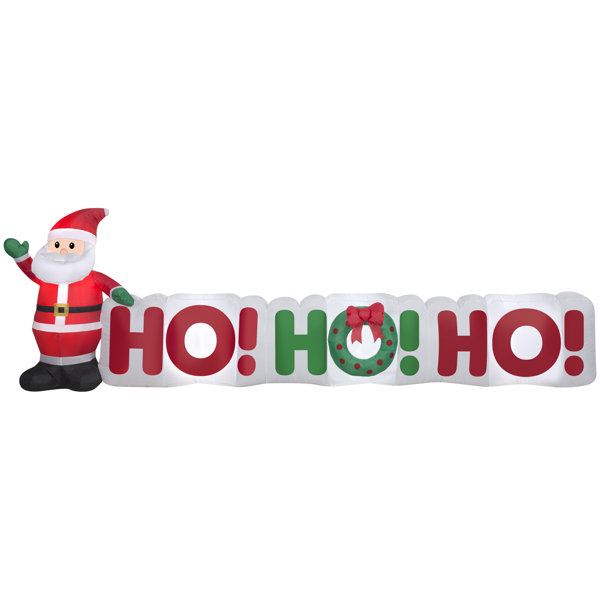Gemmy Industries Christmas Inflatable Ho! Ho! Ho! Sign | Wayfair