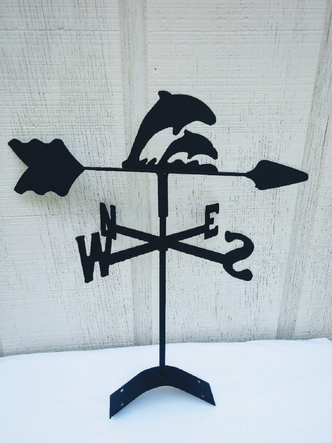 The Lazy Scroll Roof Mount Dolphin Weathervane | Wayfair