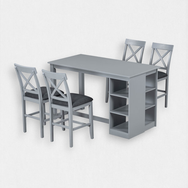 Gracie Oaks Shannah Rectangular 60'' L x 30'' W Dining Set | Wayfair