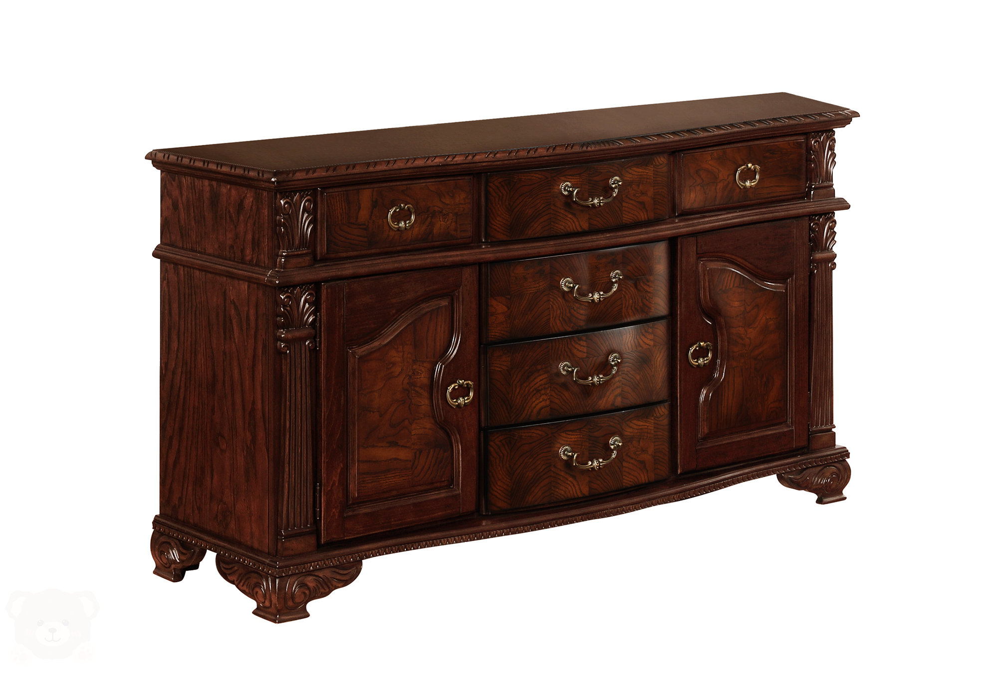 Darby Home Co Brown Buffet with 6 Drawers, Sideboard with 2 Doors ...