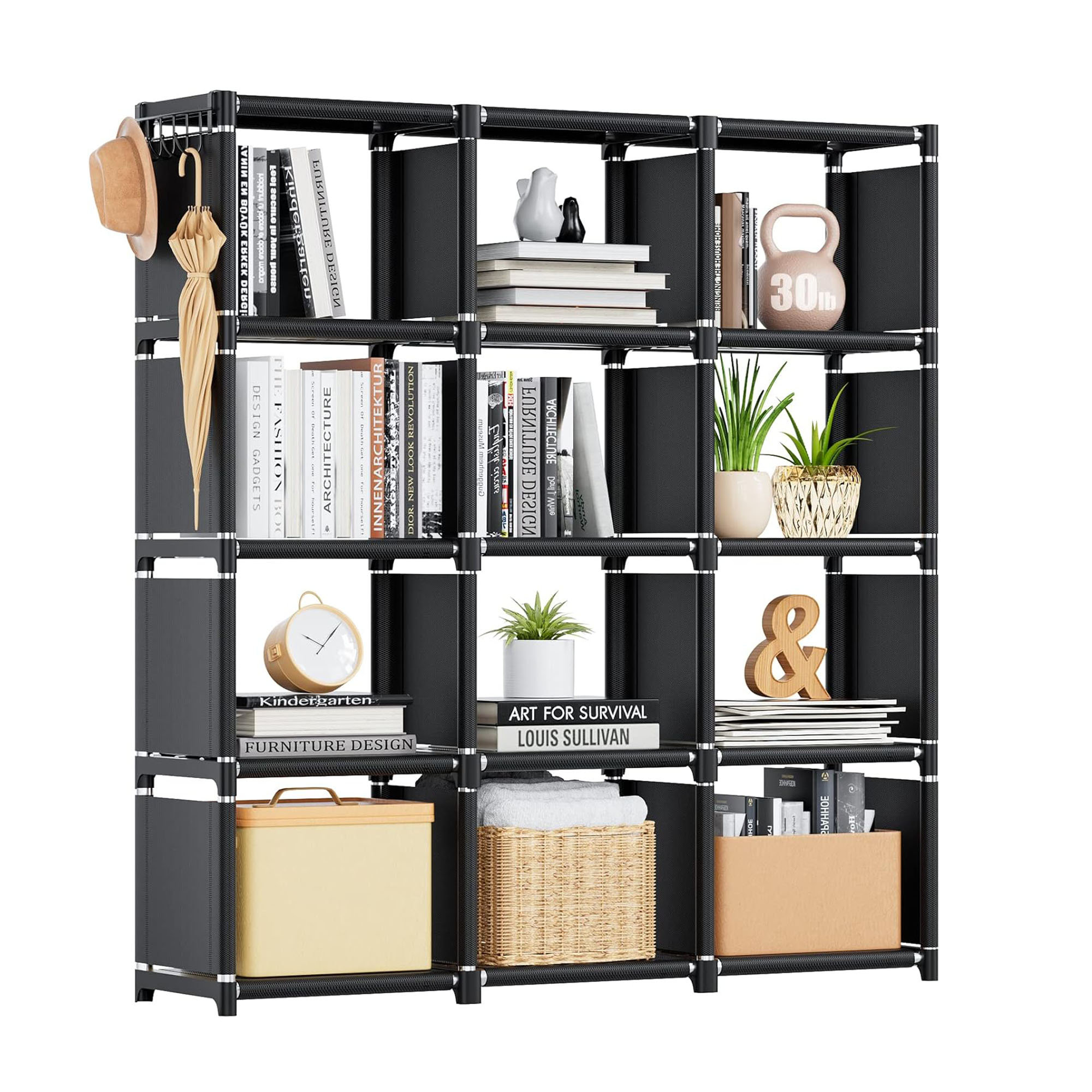 Ebern Designs Bookcase, Cube Extra Large Book Shelf, DIY Cube Storage ...