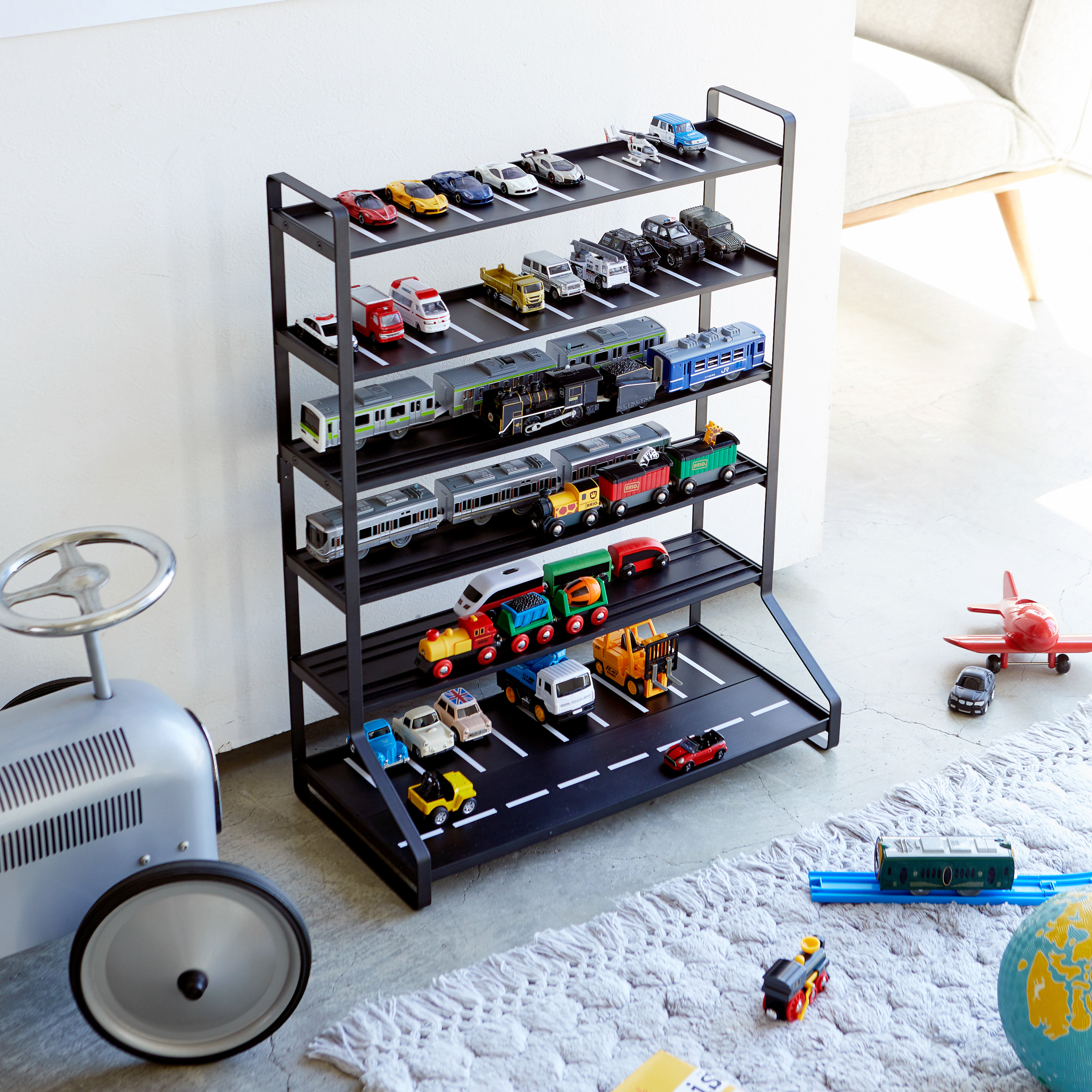 Yamazaki Home Train Storage Display , Hotwheels Model Car Display ...