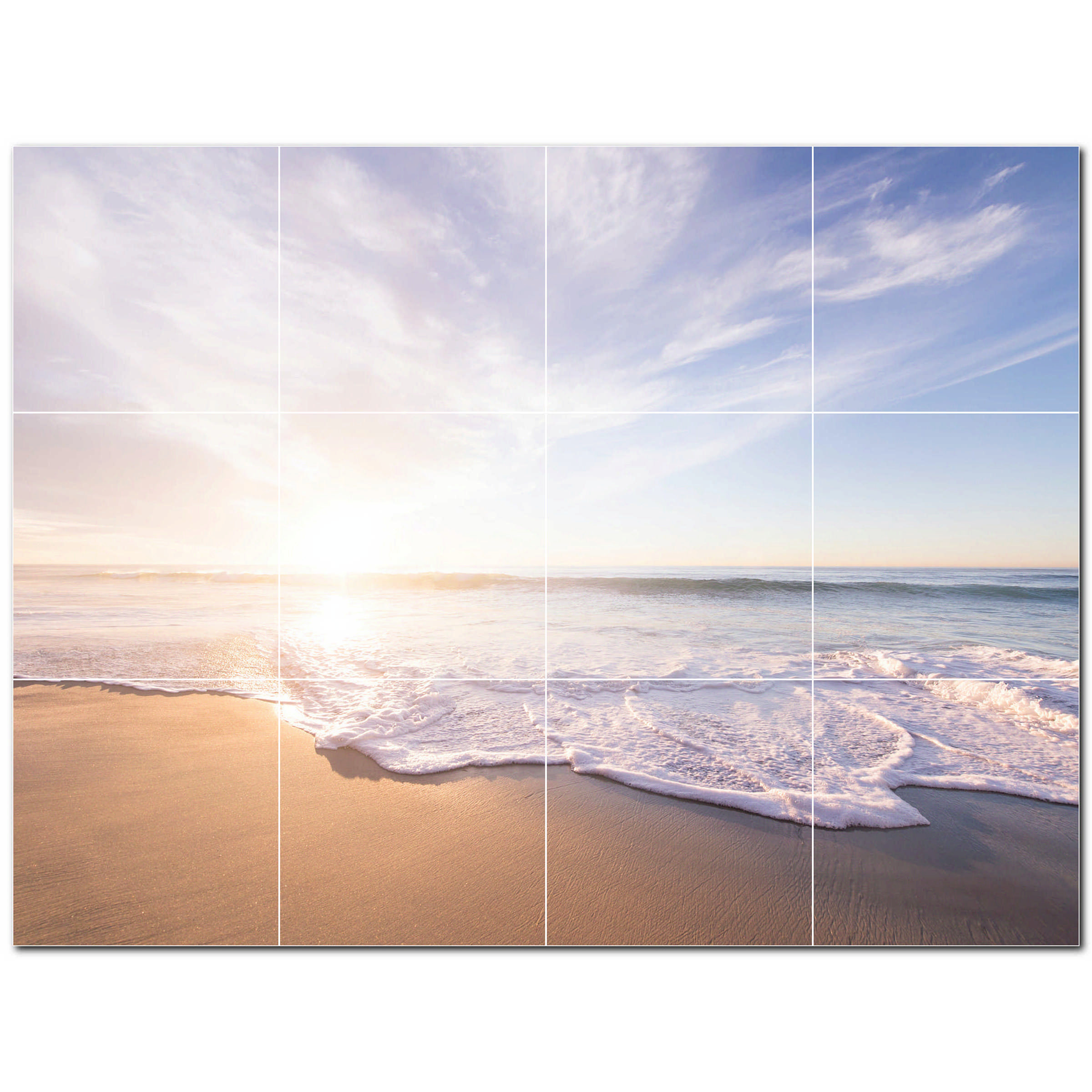 Picture-Tiles.com Sunset Photo 12'' x 12'' Satin Ceramic Decorative ...