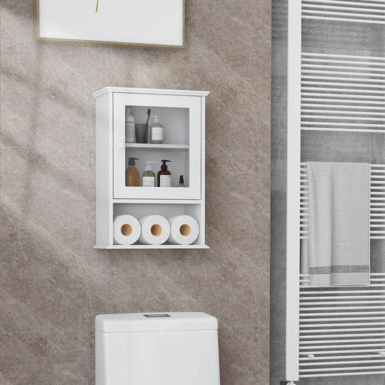 Lark Manor™ Wall Mounted Adjustable Hanging Storage Medicine Cabinet ...