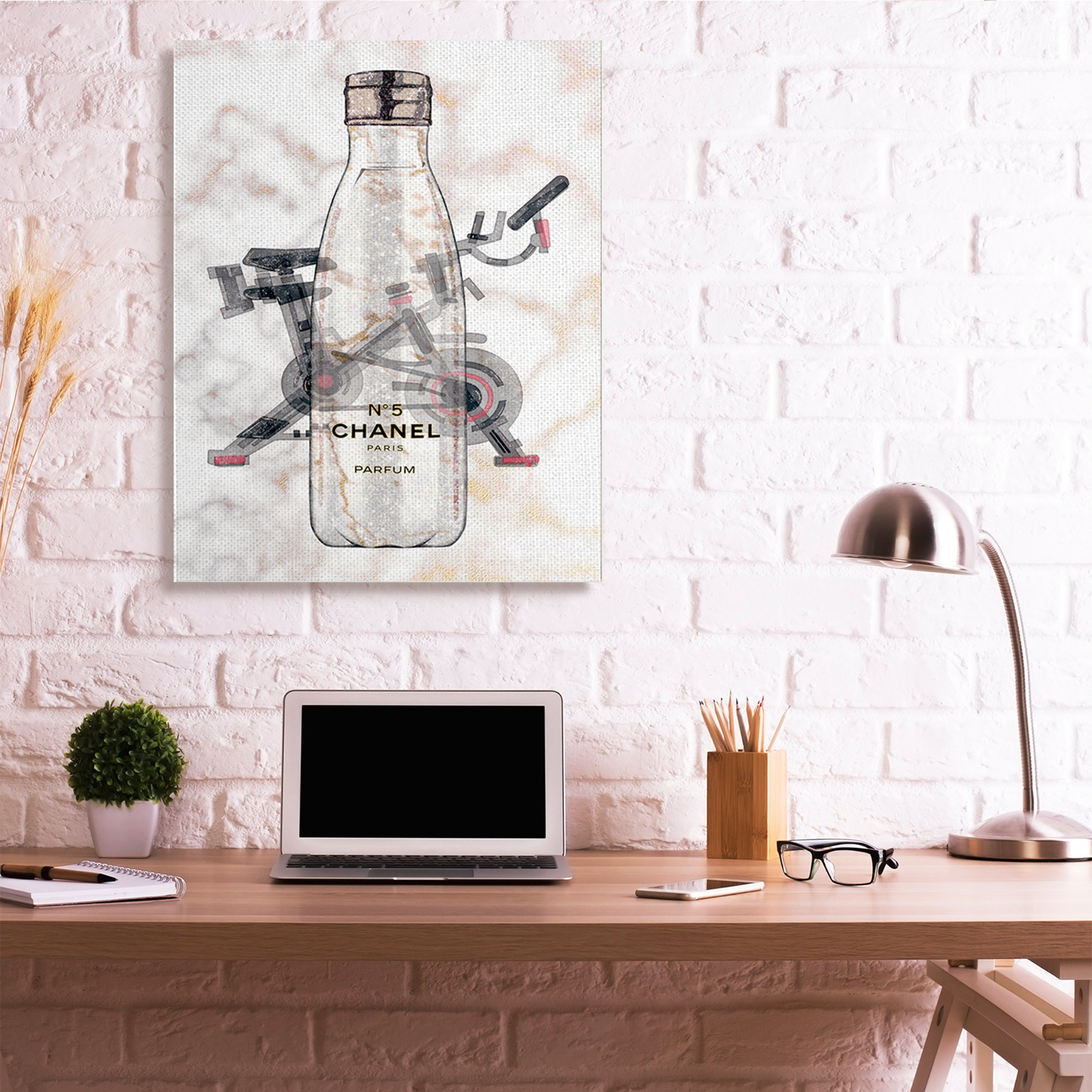 Mercer41 Athletic Fashion Sports Bottle Exercise Bike Detail | Wayfair