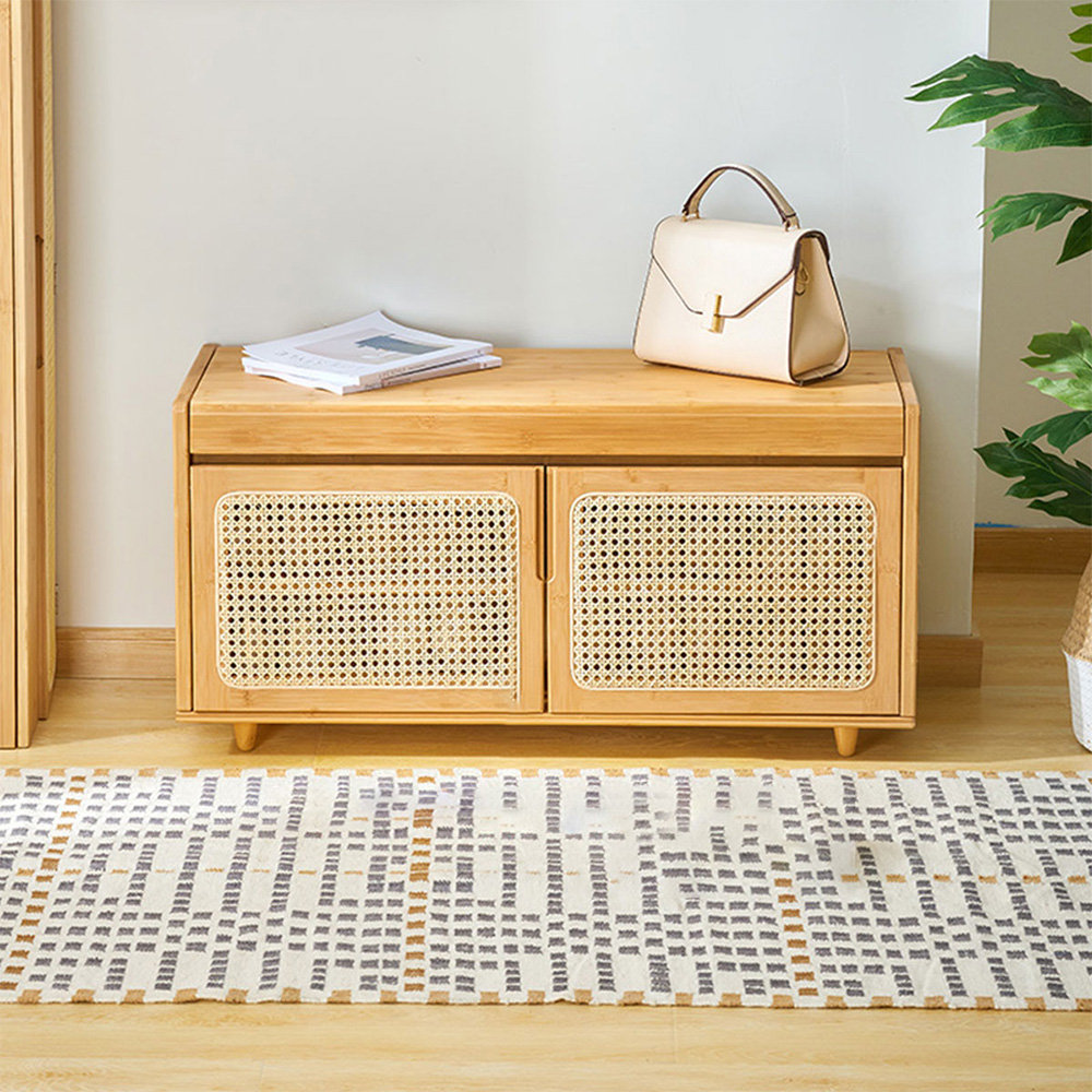 LEIERFUKK Solid Wood Shoe Storage Bench | Wayfair