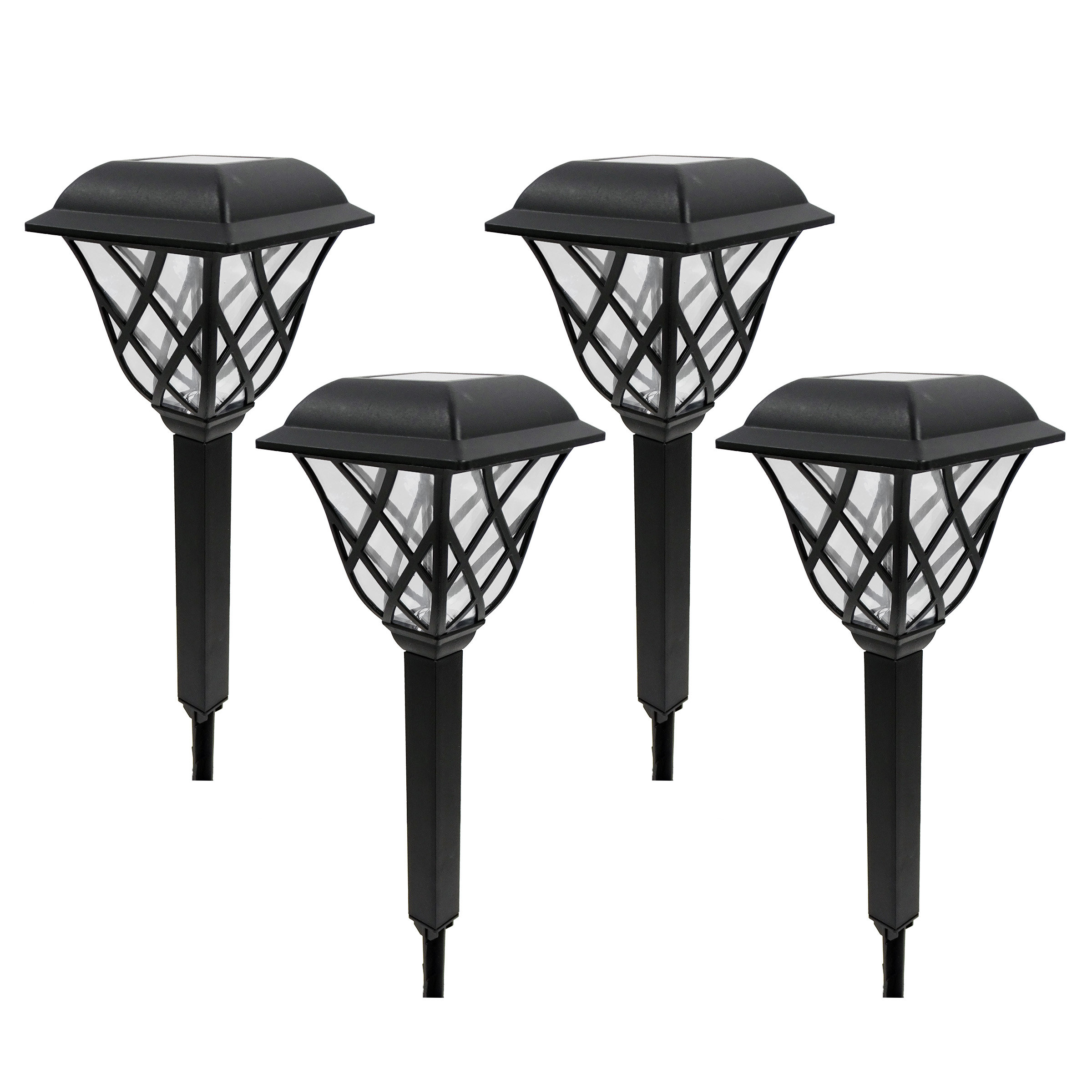 Alpine 16"H Stainless Steel Solar LED Stakes | Wayfair