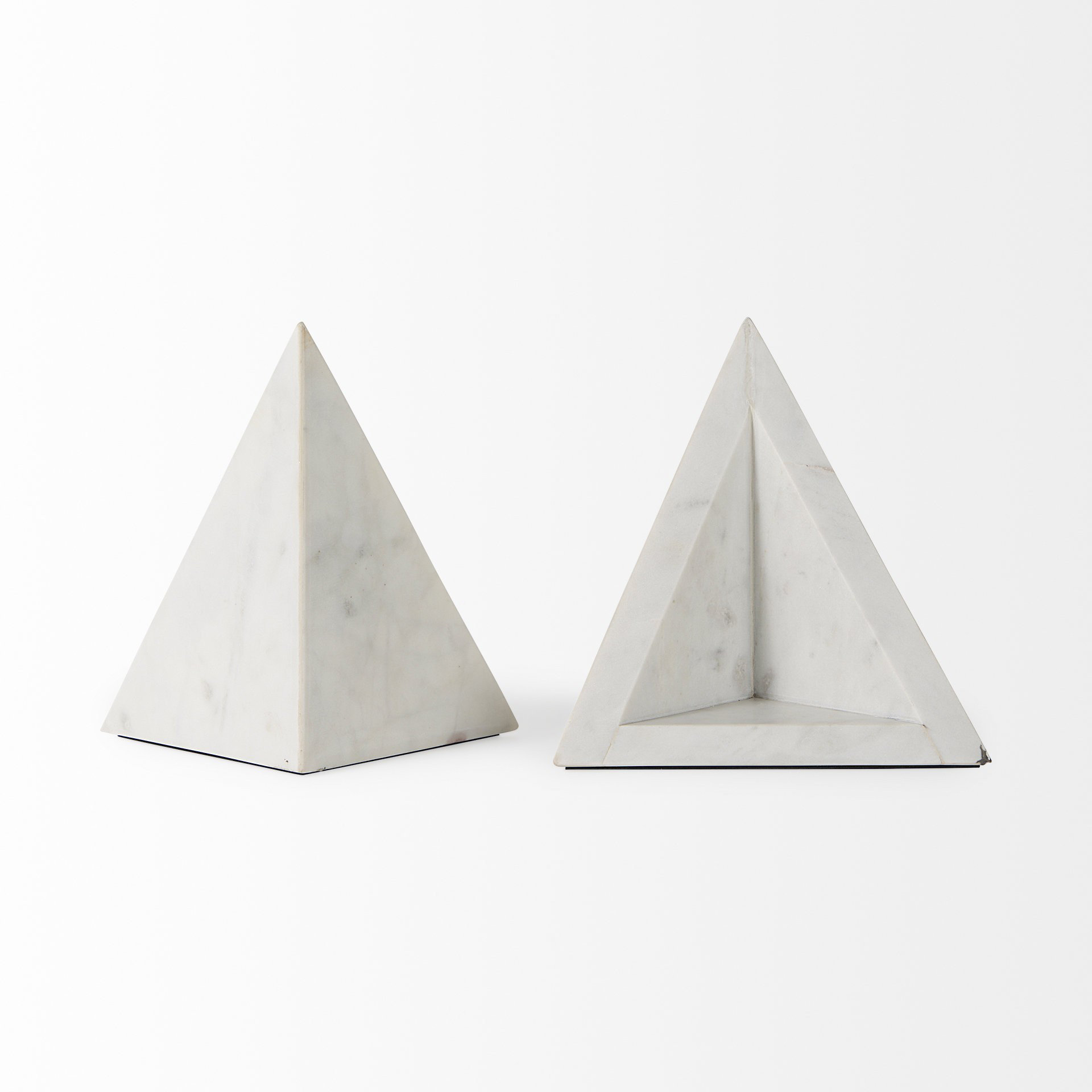 Latitude Run® 3D Modern Triangle Marble Bookends - Wayfair Canada