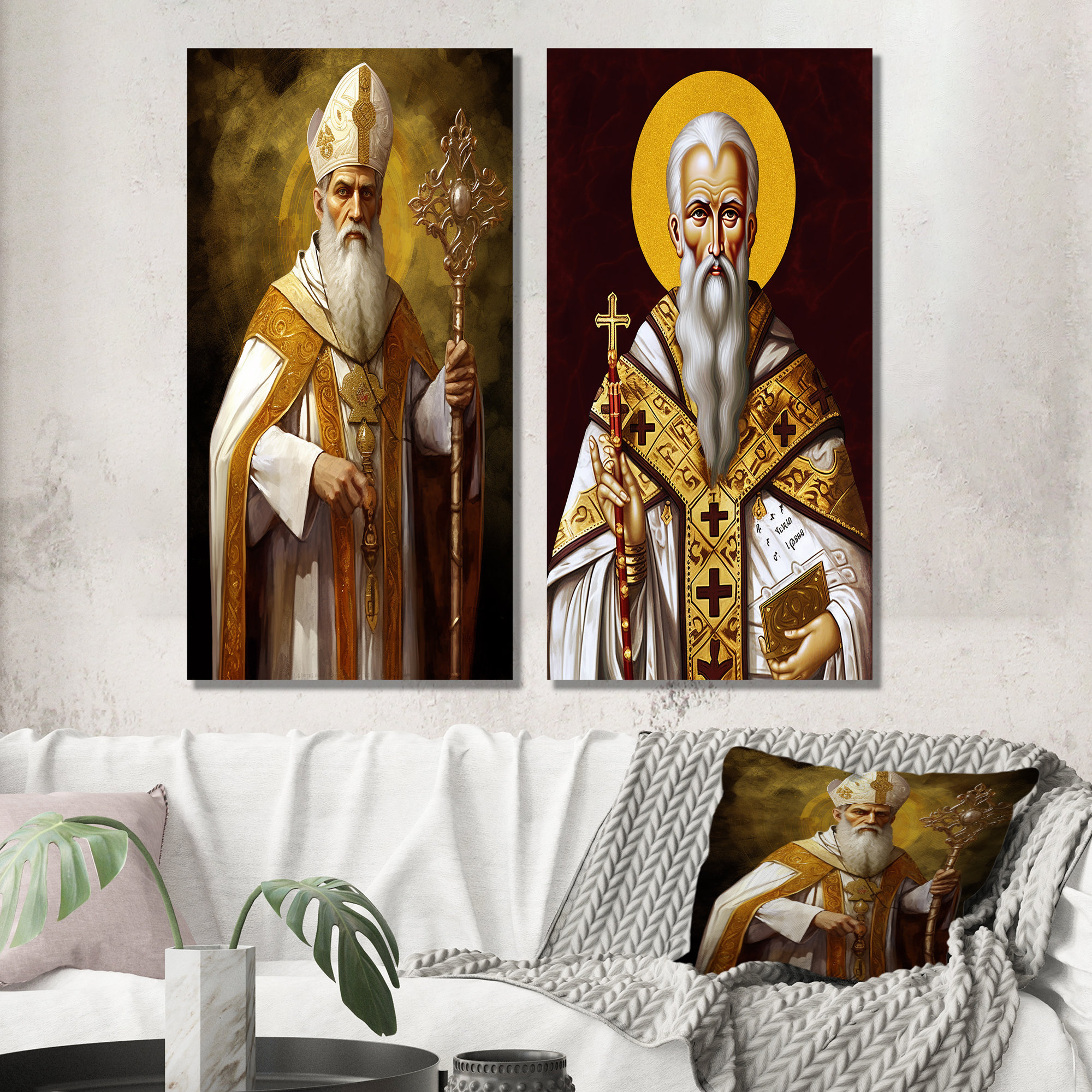 Bungalow Rose Gold Religious Priest - Religious Portrait Metal Wall Art ...