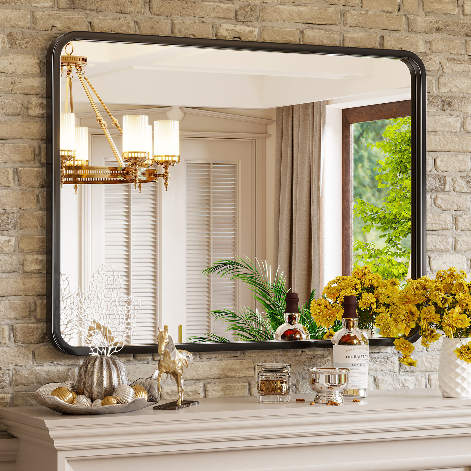 Latitude Run® Axia Metal Rectangle Wall Mirror & Reviews | Wayfair