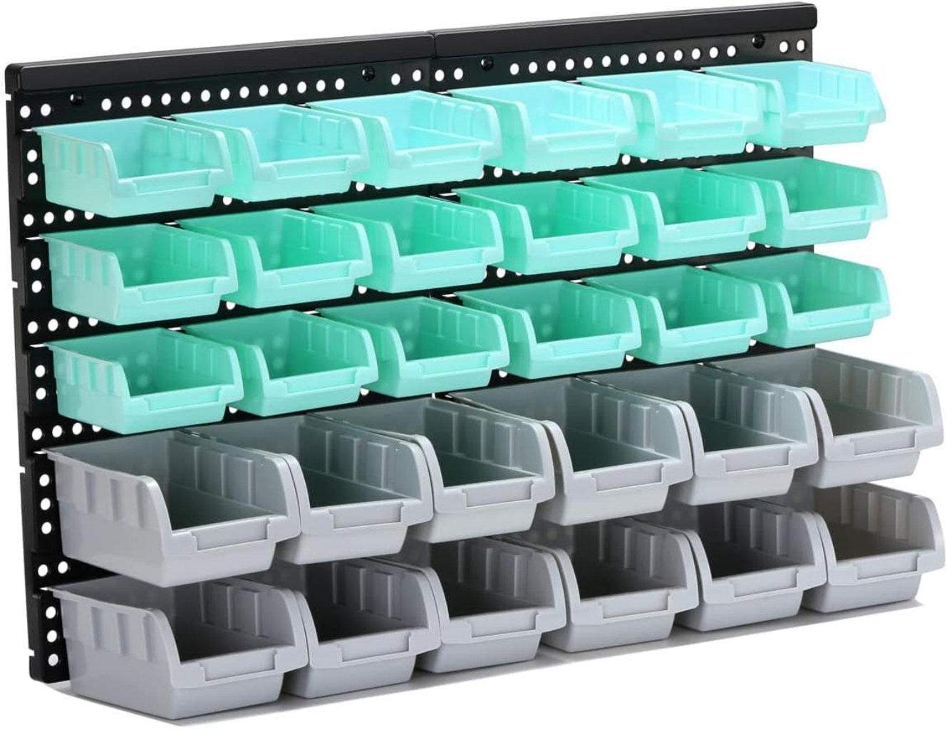 17 Stories Wall Mounted Garage Storage Bins Rack Organizer - ABS ...