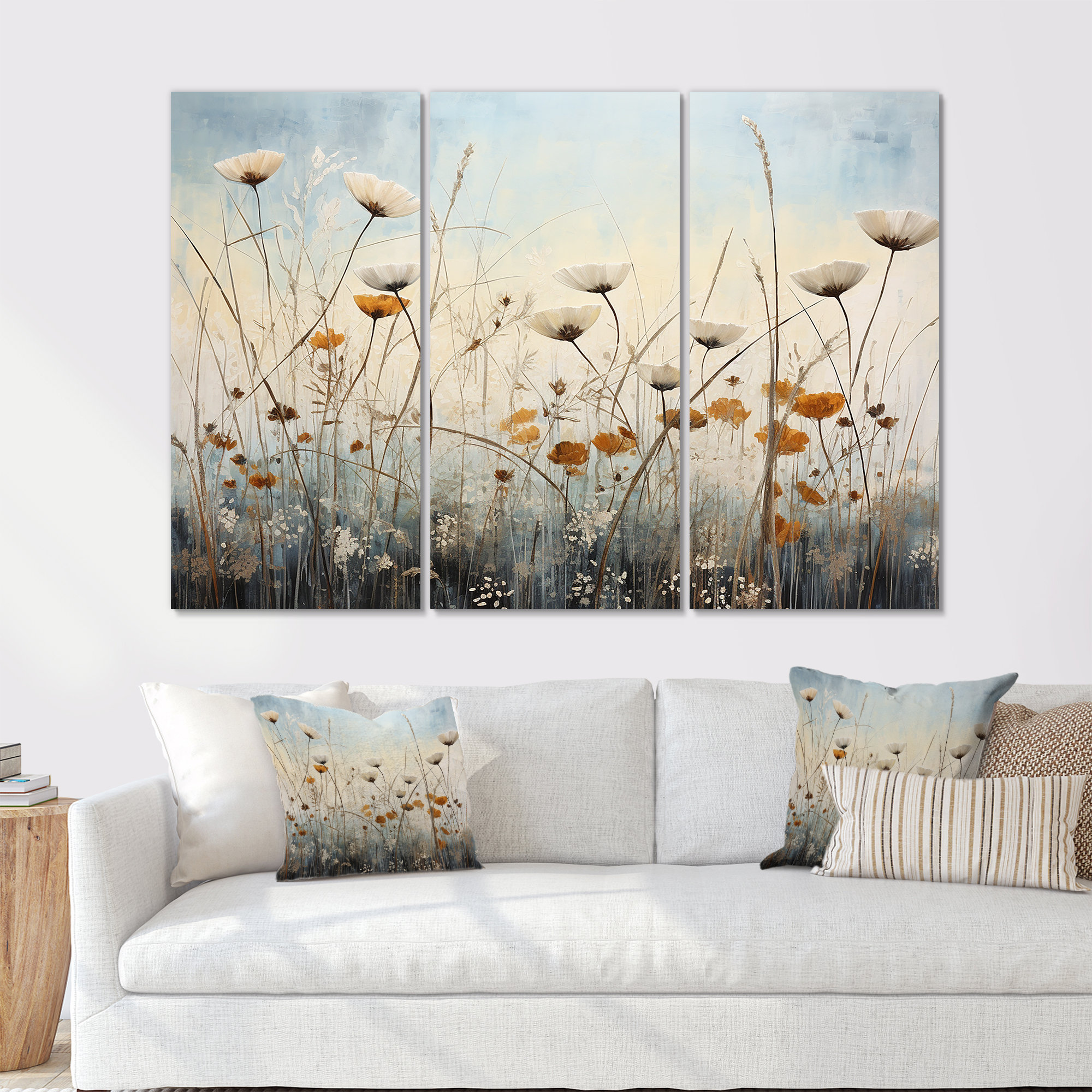 Lark Manor™ Minimalism Wildflower Wonderland I - Meadow Wall Decor Set ...