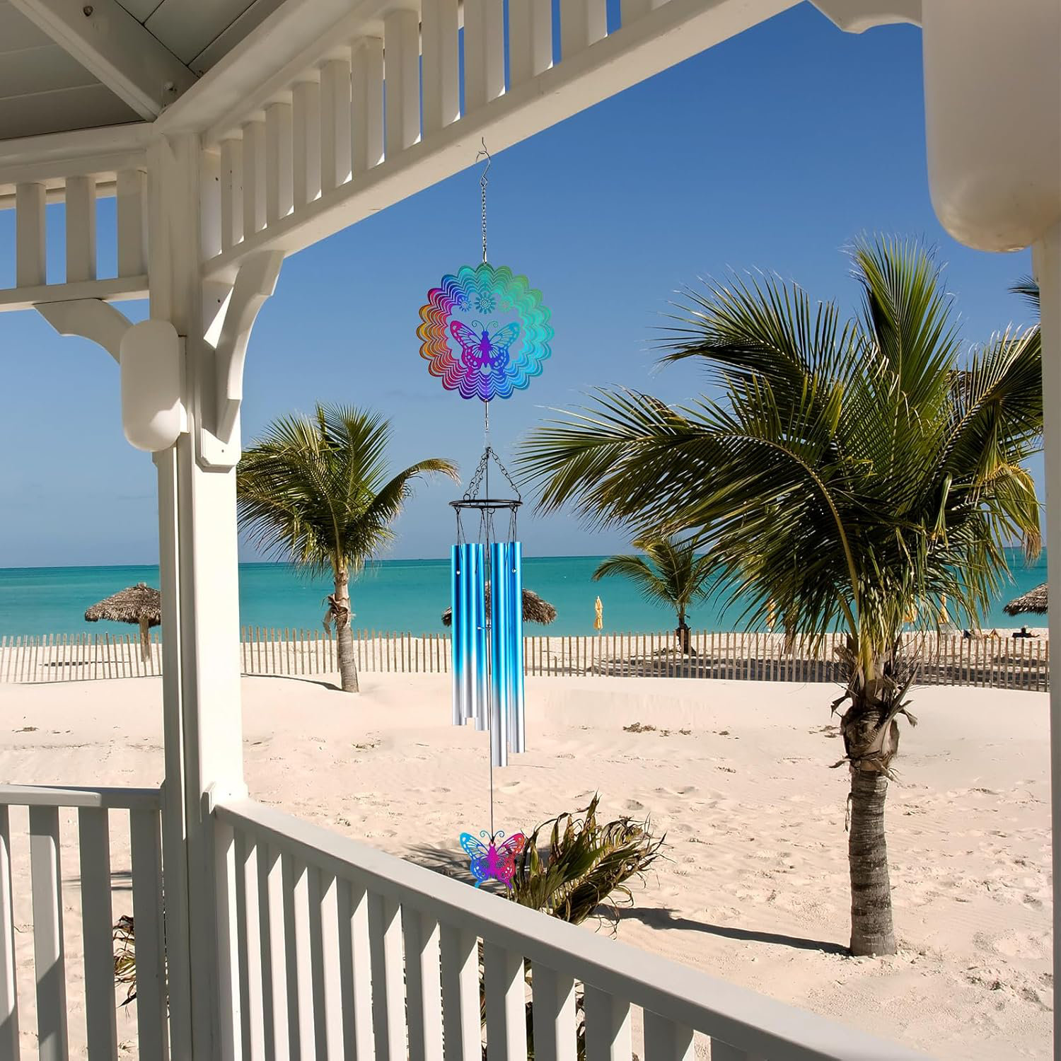 Arlmont & Co. Spring Wind Chimes with Butterfly Wind Spinner - Wayfair ...