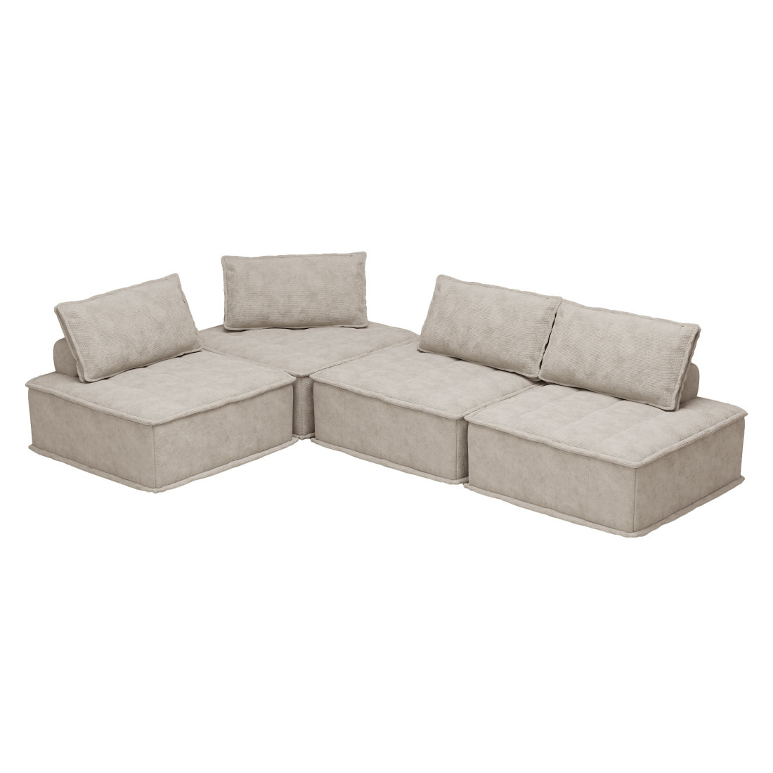 WANDINGT Modern Sofa 4-Module Square Sofa Comfortable And Movable ...