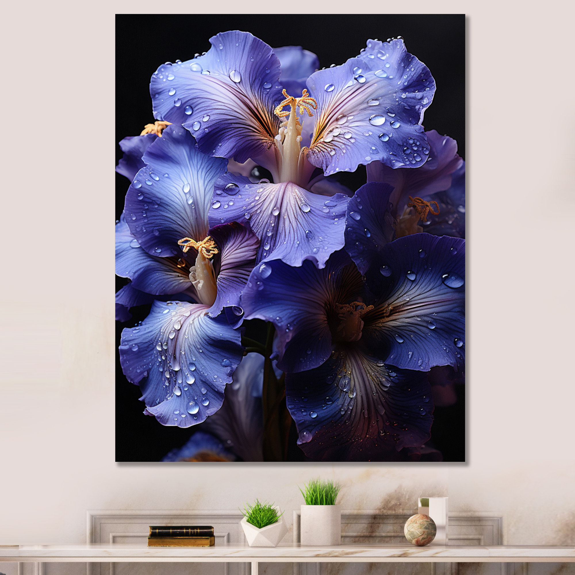 Latitude Run® Chanax Purple Majestic Iris Black II - Print on Canvas ...