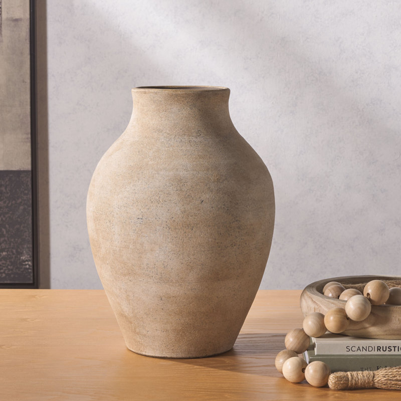 Gracie Oaks Howlan Natural Stoneware Vase & Reviews | Wayfair