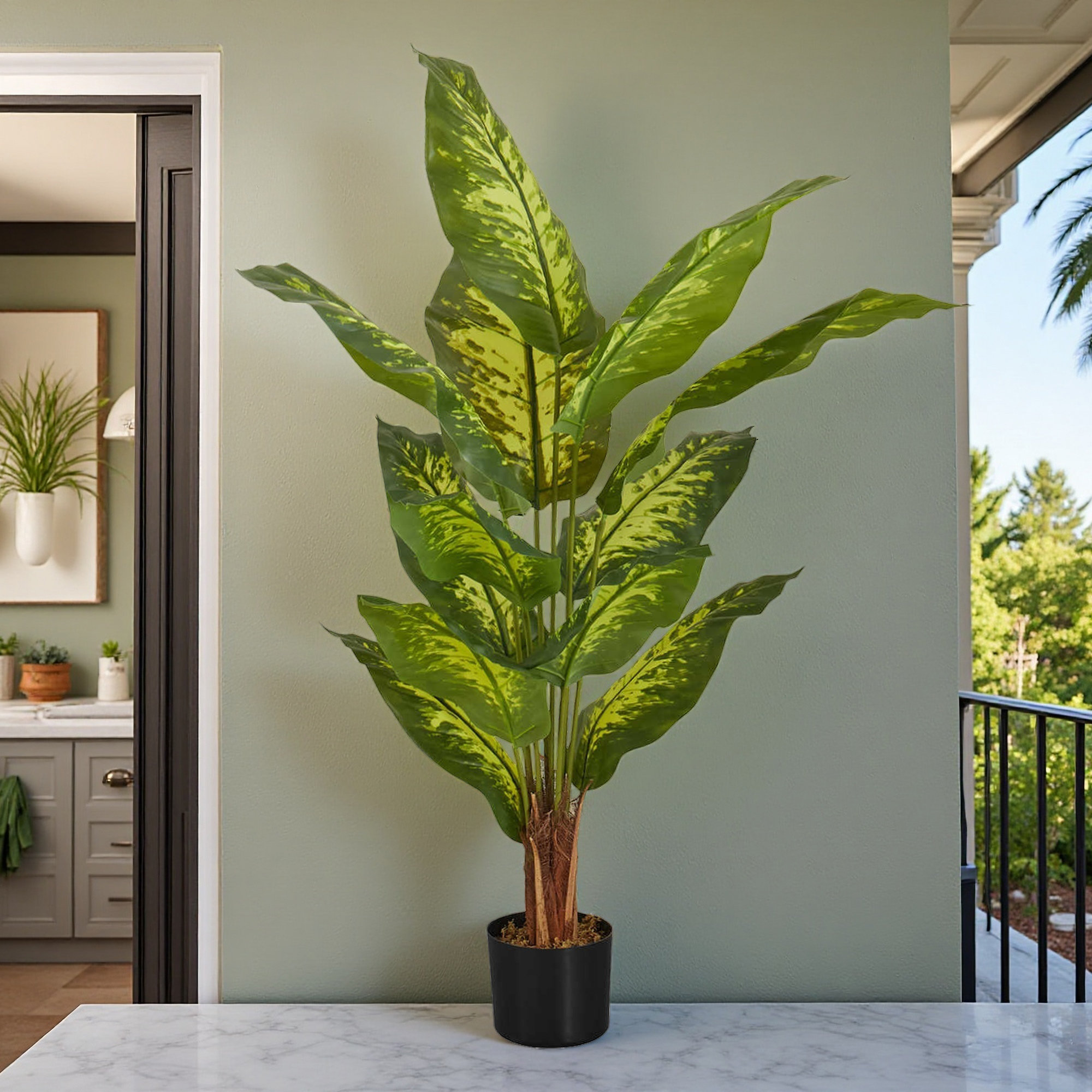 Latitude Run® 47" Tall Artificial Evergreen Tree - Indoor Faux Potted ...