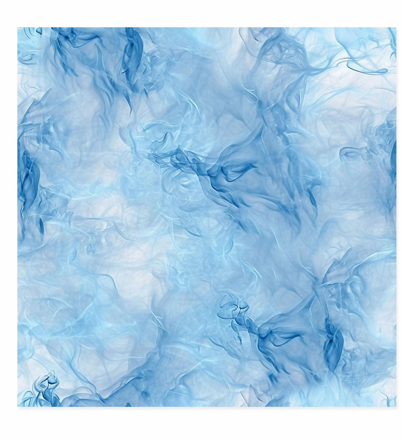 Wrought Studio™ Abstract Blue Myst VIII Modern Unframed Art Print | Wayfair