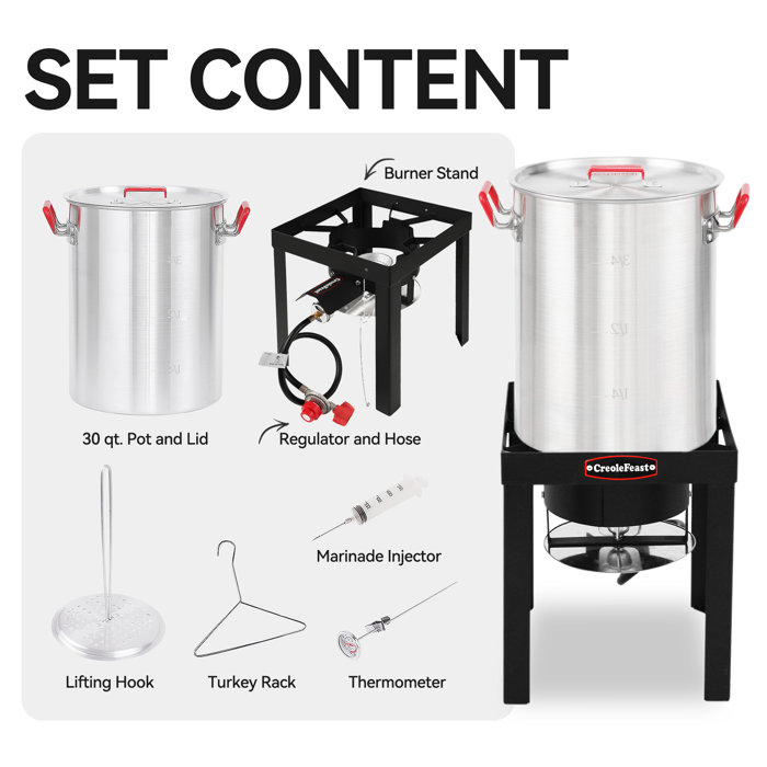 Creole Feast Single Burner High Pressure Propane Turkey Fryer & Reviews ...