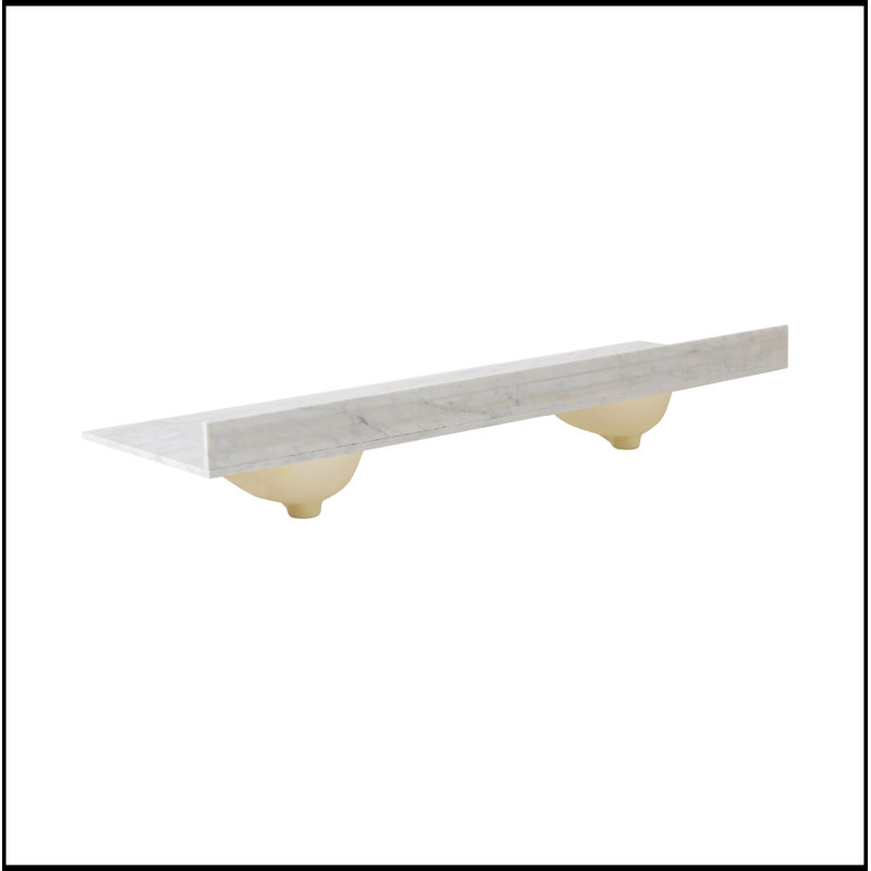 Orren Ellis Raysean Marble Freestanding Bathroom Cabinet | Wayfair