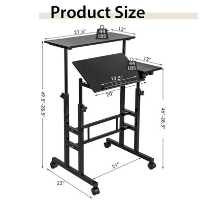 The Twillery Co.® Linco Height Adjustable Standing Desk & Reviews | Wayfair