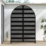 Lumioca Harold 72"x47" Arched Black Metal Outdoor Privacy Screen | Wayfair