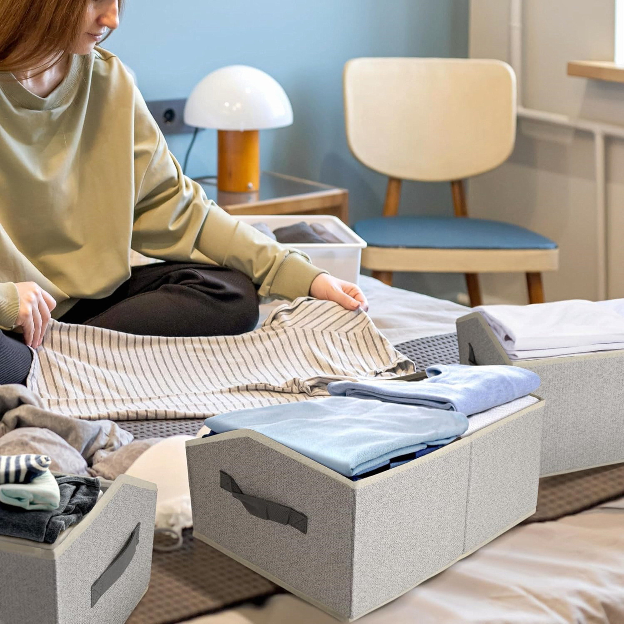 Hokku Designs 6 Pack Fabric Trapezoid Storage Bin - Wayfair Canada