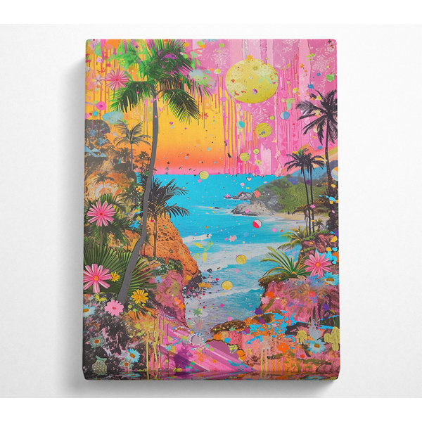 House of Hampton Psychedelic Paradise Canvas Art Print | Wayfair.co.uk