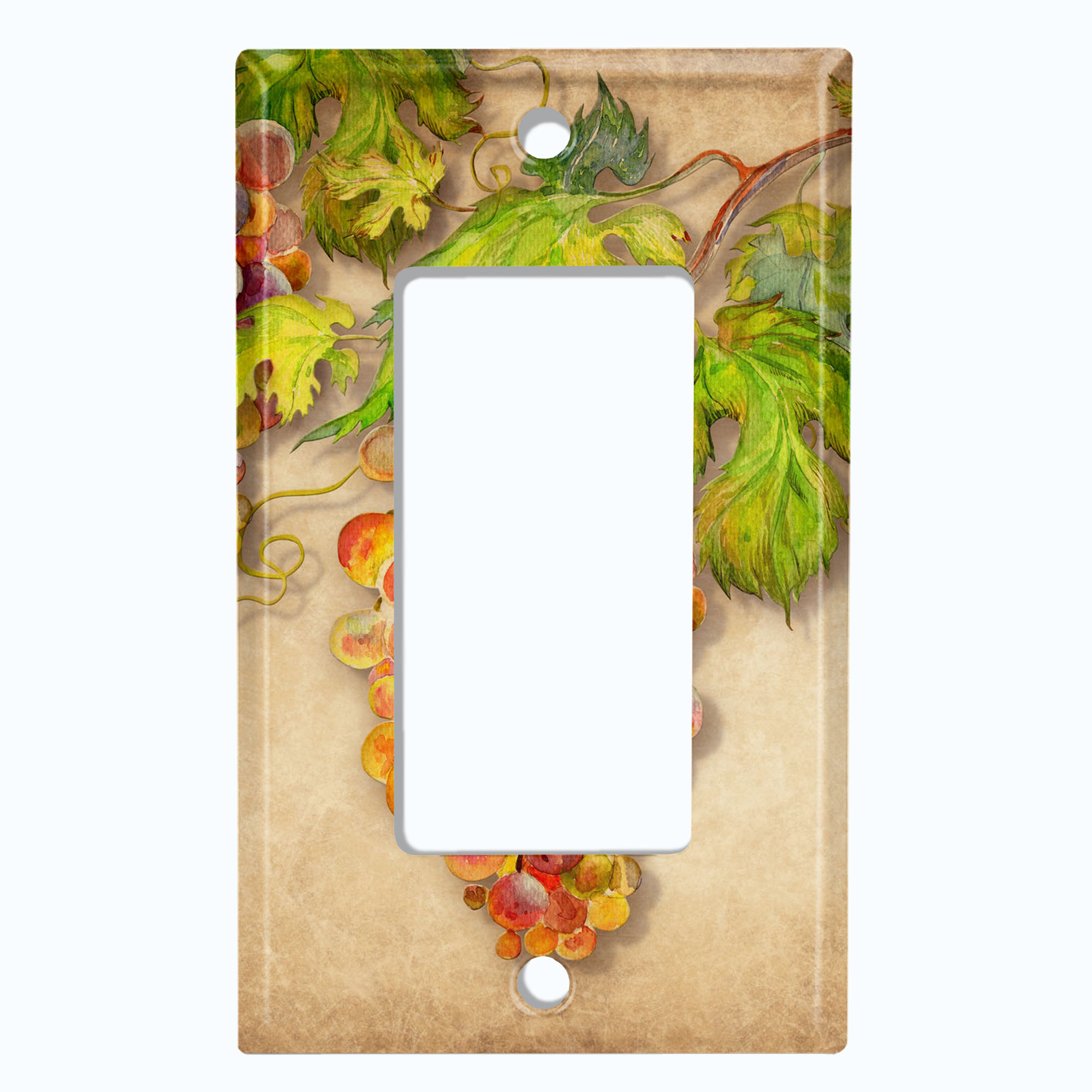 WorldAcc Kitchen Grape Vine Wine 1-Gang Toggle Light Switch Wall Plate ...