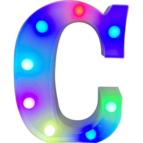 Brayden Studio RGB LED Letter - C | Wayfair.co.uk