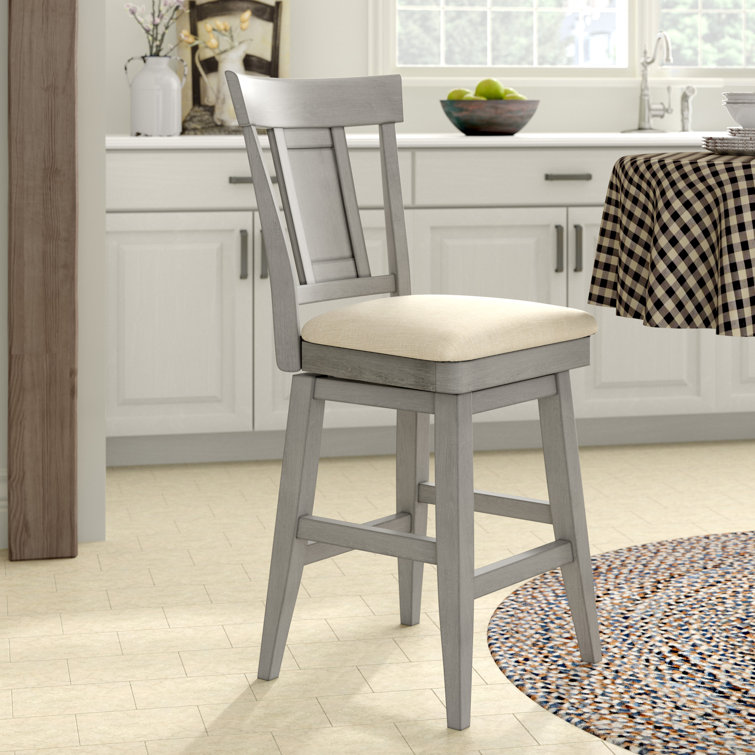 Three Posts™ Fortville Swivel Upholstered Counter Stool & Reviews | Wayfair