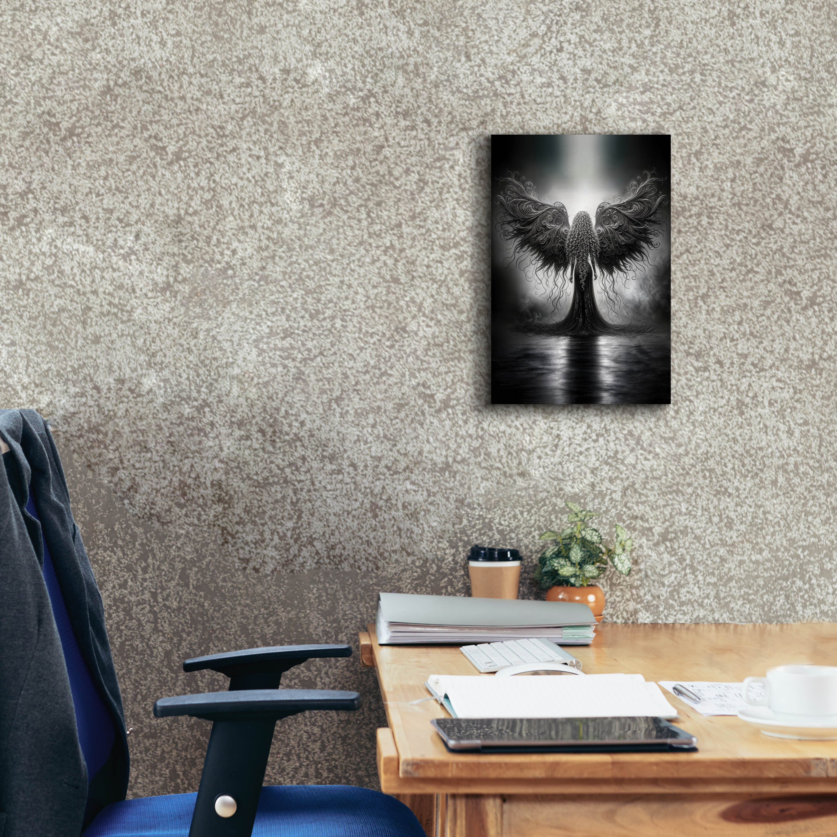 Trinx 'Lone Angel' by KIR.DART Canvas Wall Art | Wayfair