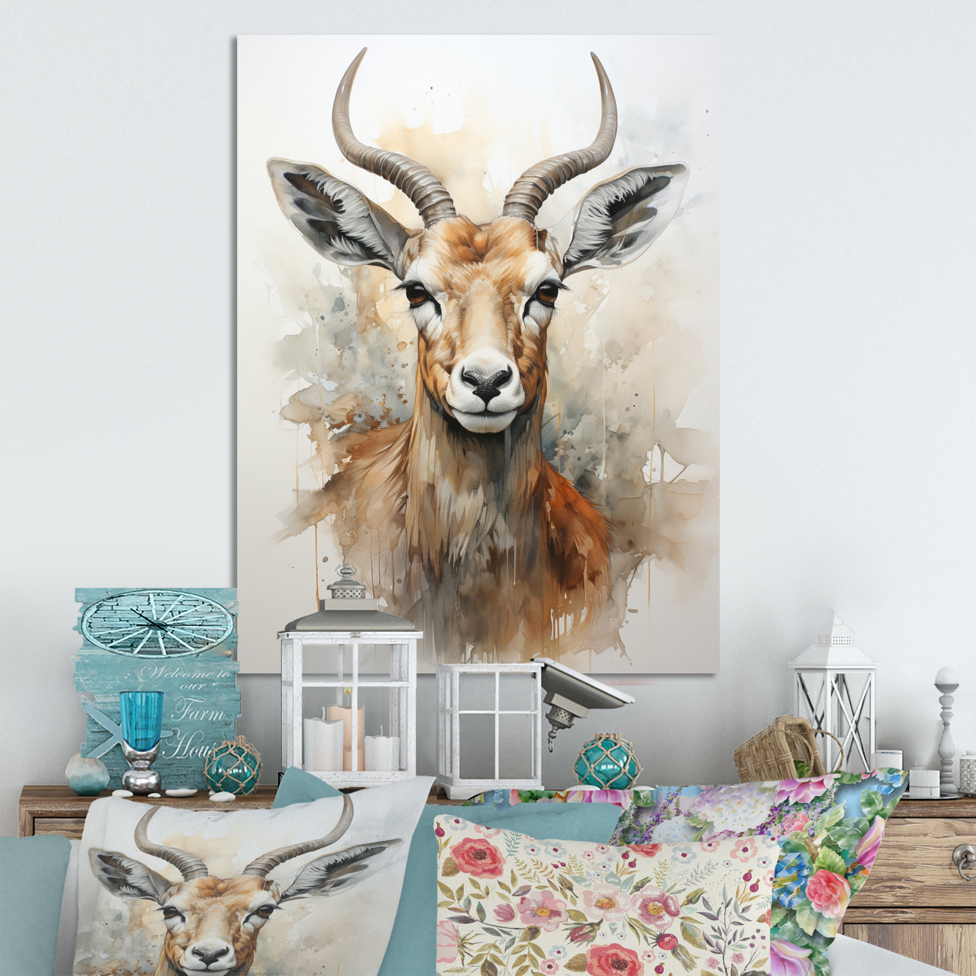 Millwood Pines Graceful Antelope II - Animals Metal Wall Decor | Wayfair