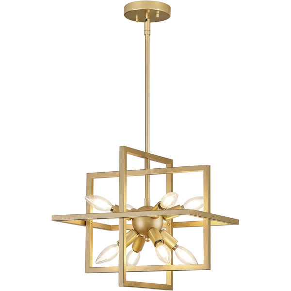 Mercer41 Modern Geometric Pendant Light Fixture 8-Light Industrial ...