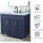 Latitude Run® 36'' Blue Modern Free-Standing Single Bathroom Vanity Set ...