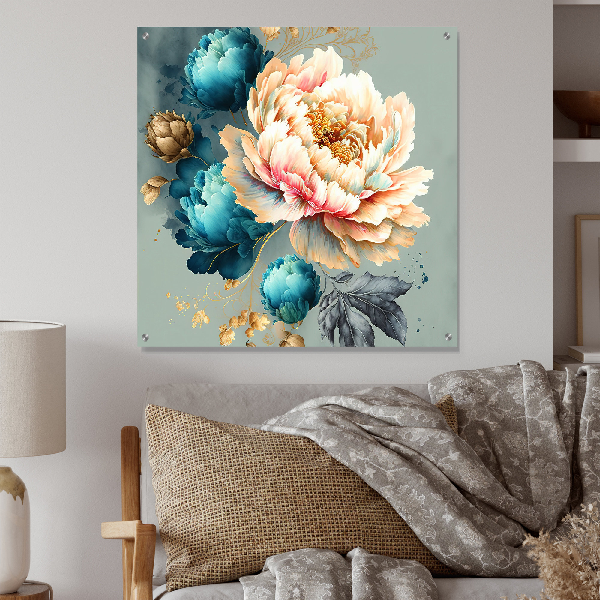 House of Hampton® Multi-Color Blooming Flowers IV - Floral Acrylic Wall ...