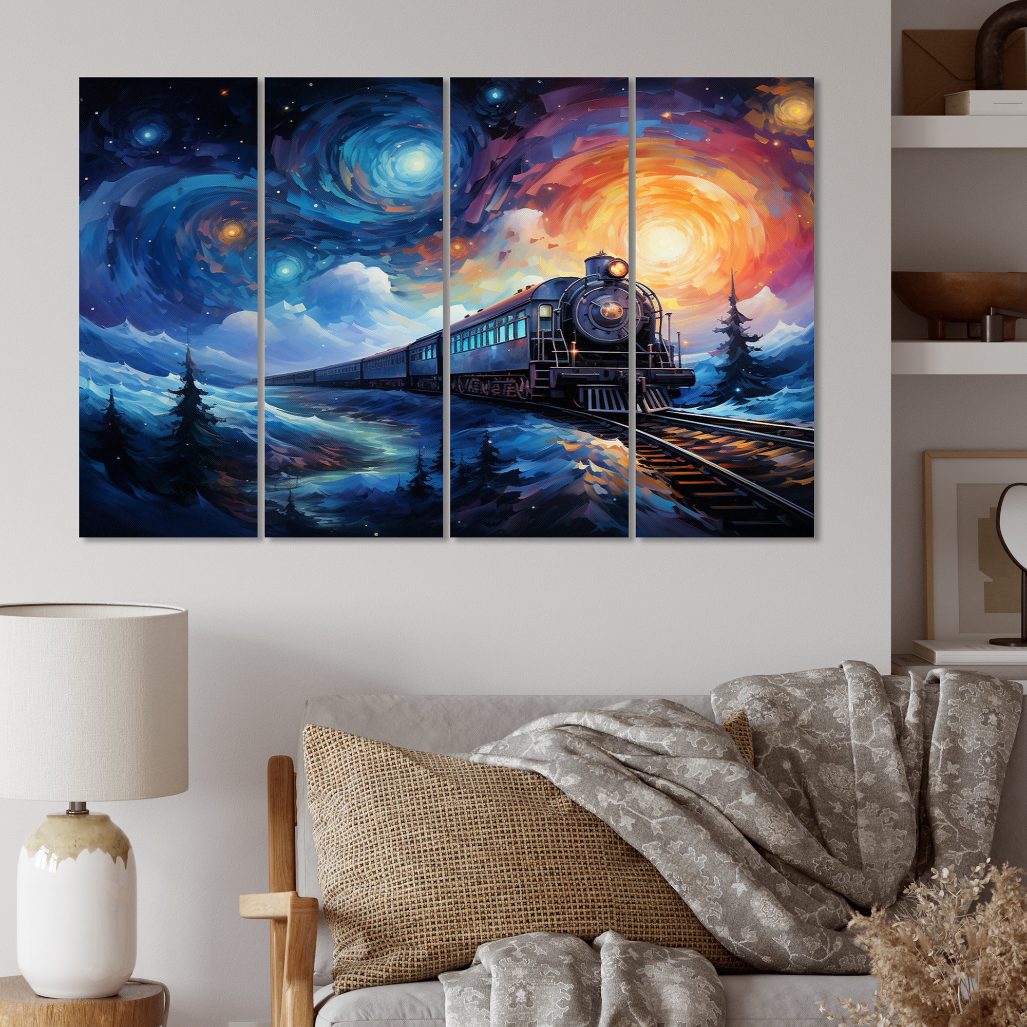 Winston Porter Abstract Train Rails By Vincent On Canvas 4 Pieces Print ...