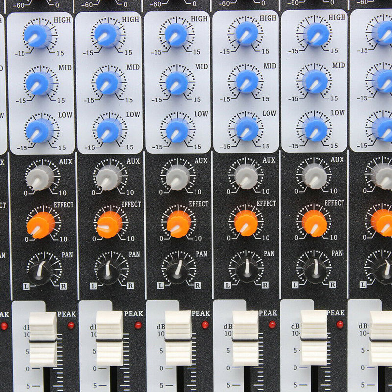 YYBUSHER 12 Channel Mixing Console Audio Mixer DJ Controller ...