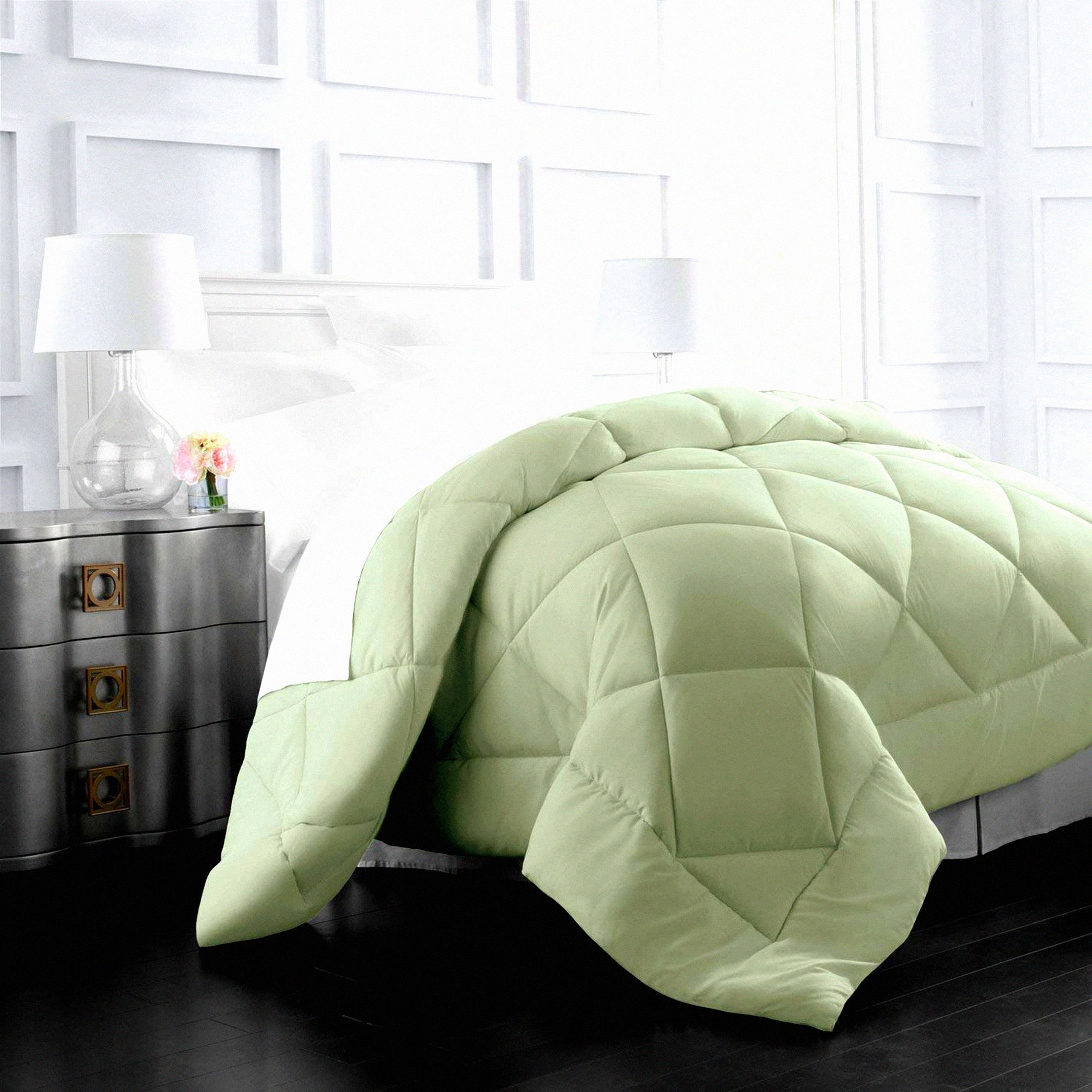 Latitude Run® Diamond Baffle Stitched All-Season Comforter - Soft Goose ...