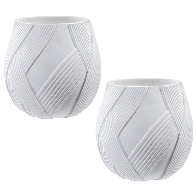 Wrought Studio™ 2 Piece Indoor Small Flower Pot Planters & Reviews ...