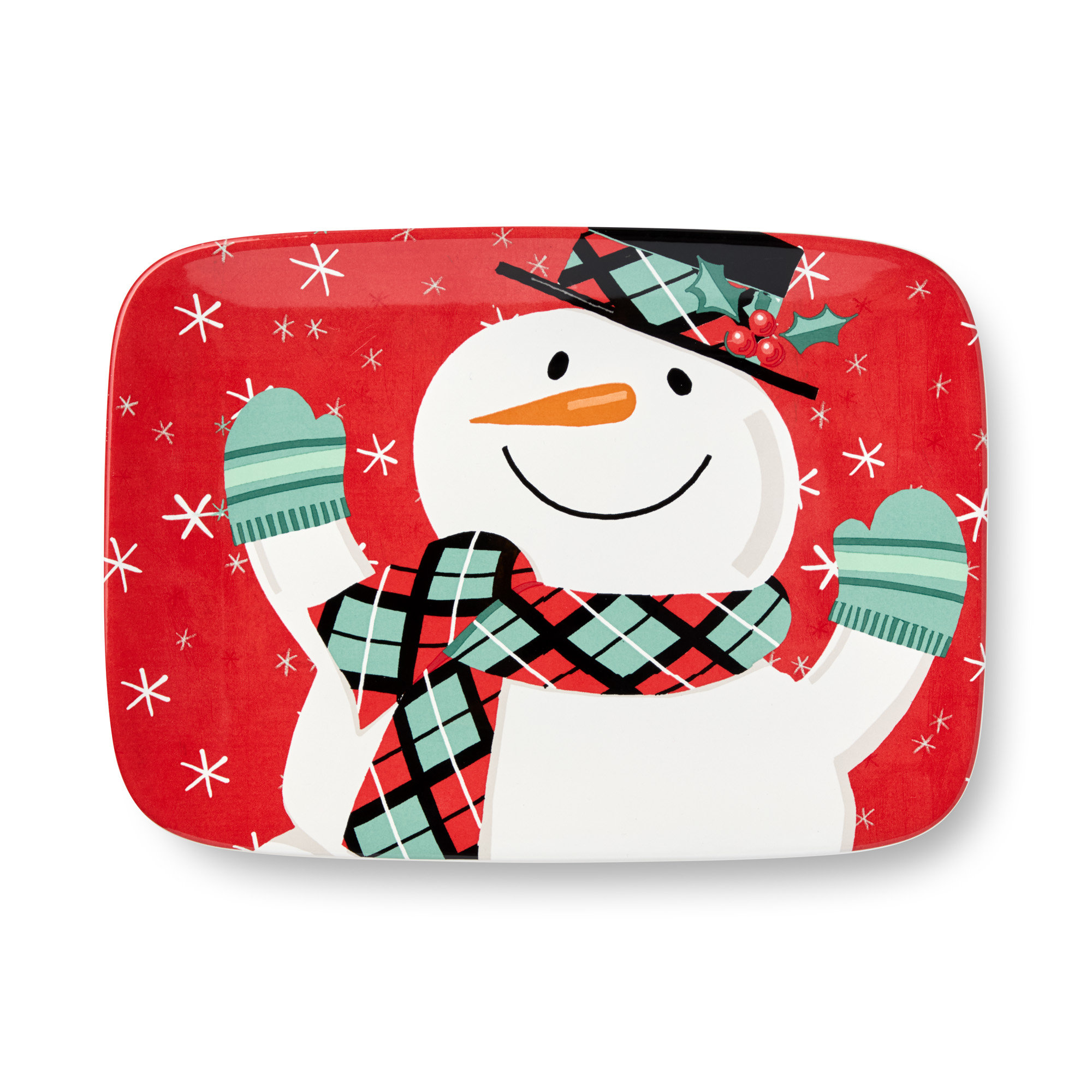 Certified International Christmas Whimsy Snowman Rectangular Platter ...