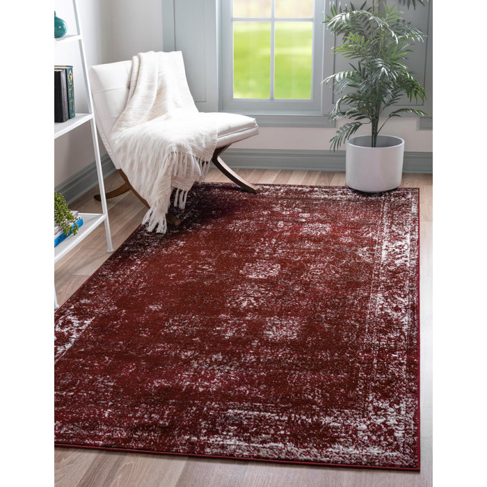 Mistana™ Brandt Performance Burgundy Rug & Reviews | Wayfair