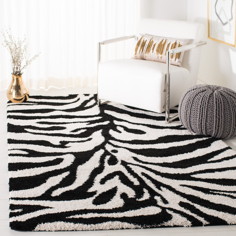 Mercer41 Coltun Shag Performance Animal Print Rug & Reviews | Wayfair