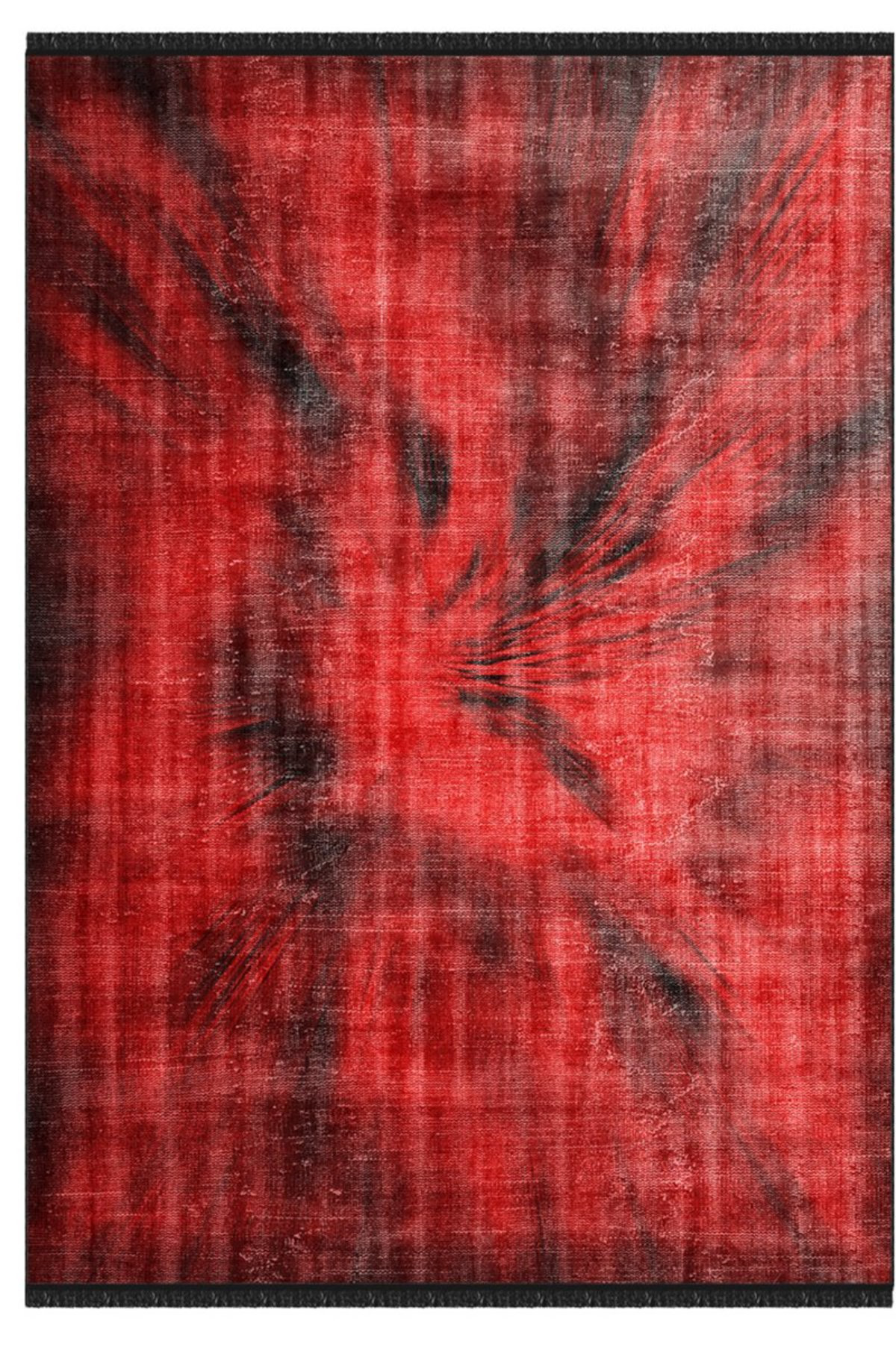 Rugpera Amanah Red And Black Color Abstract Design Carpet Machine Woven ...